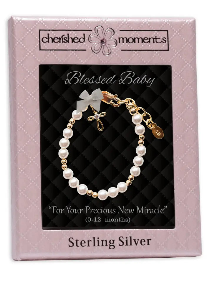 Blessed Baby Cross baby & Chidlrens Bracelet – Marie's Jewelry Store