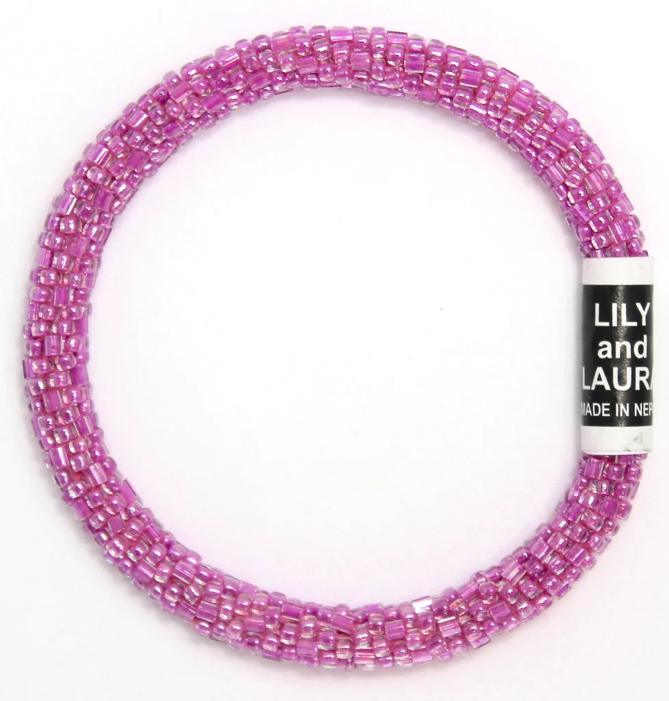 Round and Cut Fuchsia Solid - Roll On Lily and Laura Bracelet – Marie's ...
